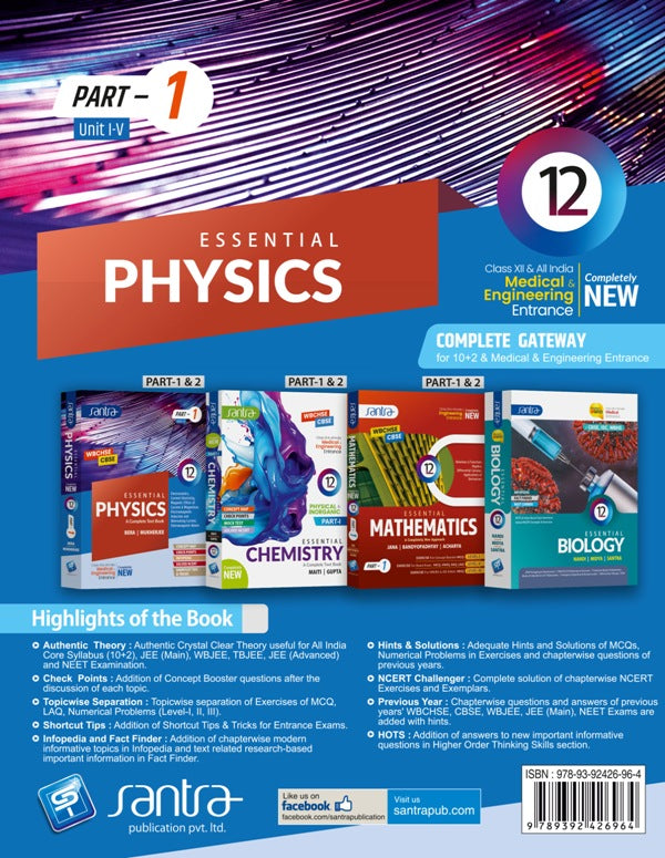 Essential Physics XII (Part-I and II)(Eng.Version) – Santra Publication
