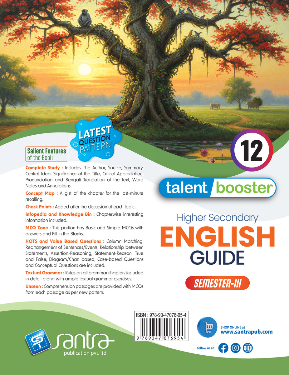 Talent Booster Ucchamadhyamik English Guide - Class XII (SEM-3) 2026 ...